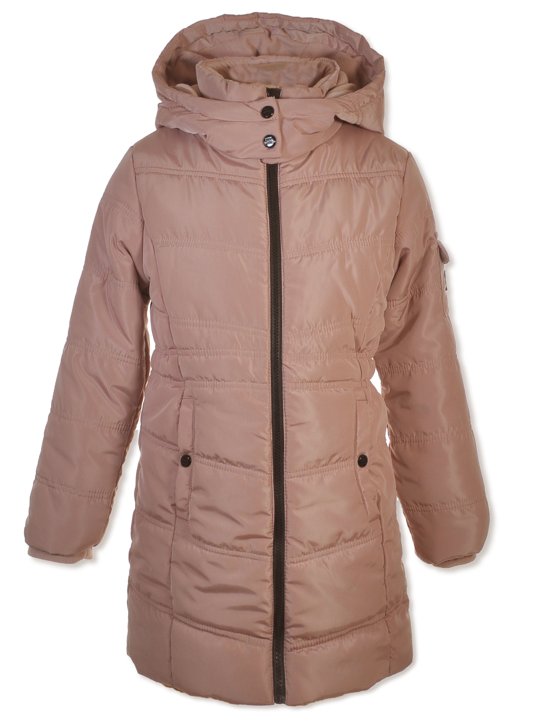 Steve Madden Girls' Long Puffer Jacket - dusty rose, 10 - 12 (Big Girls ...