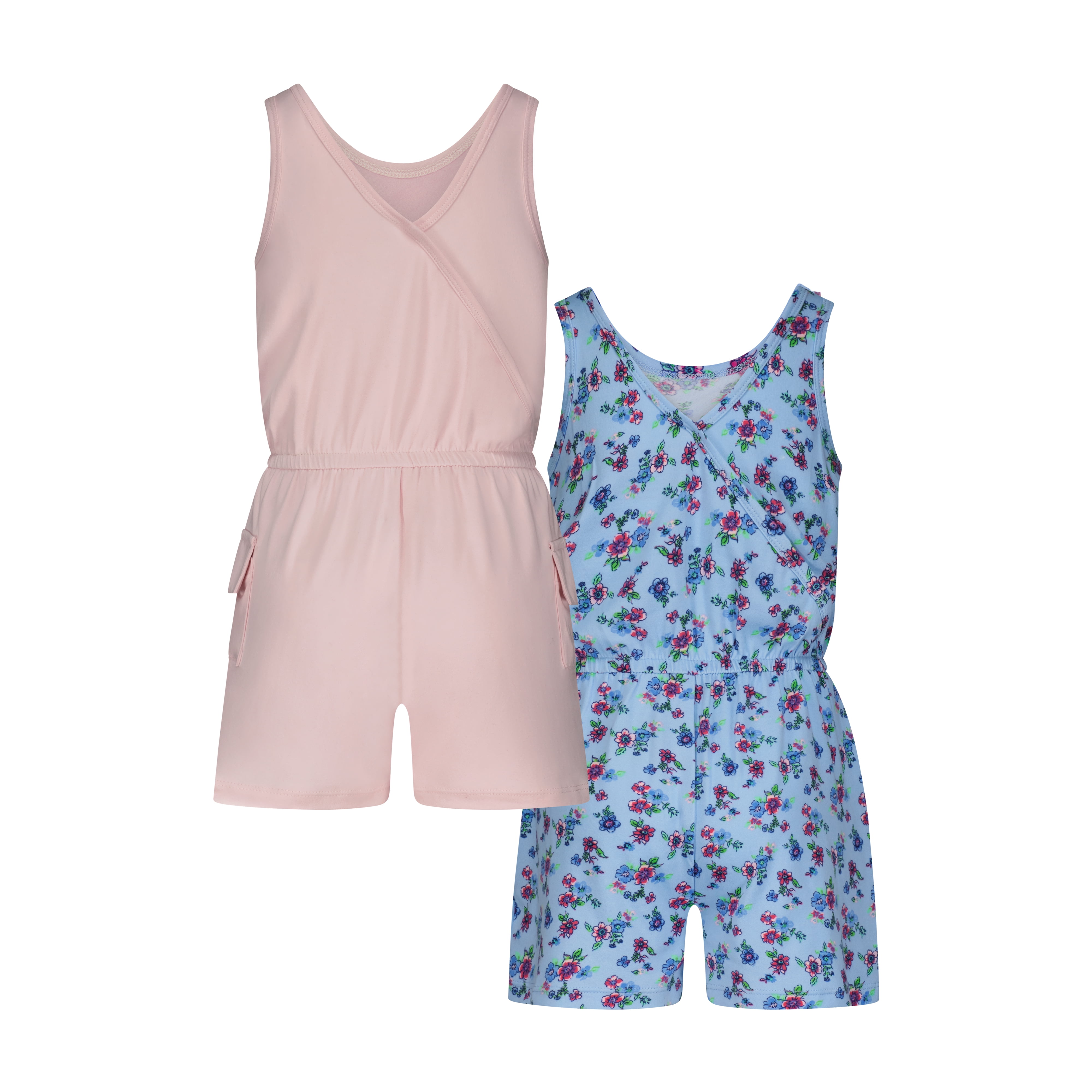 Steve Madden Girls' Comfortable Stylish Sleeveless Romper Jumpsuit 2 ...