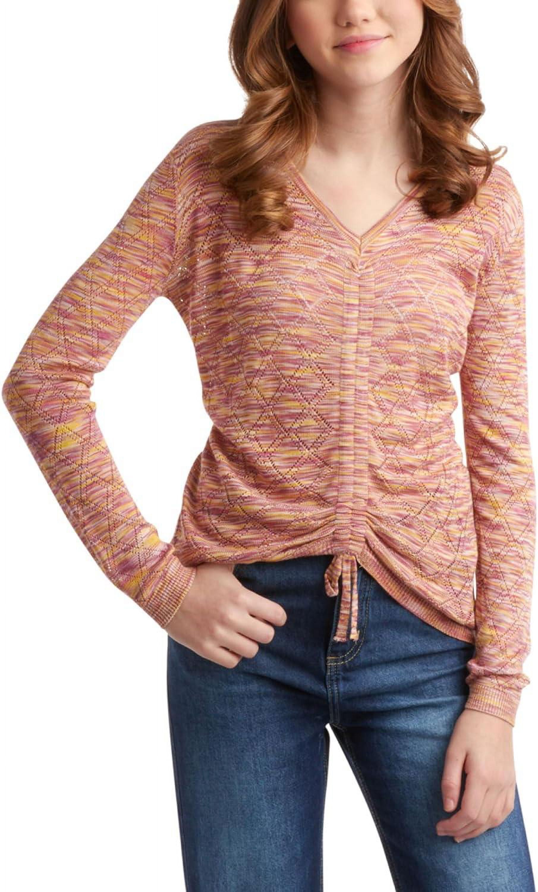 Steve Madden Girls' Sweater - Lightweight Casual Knit V-Neck Sweater ...