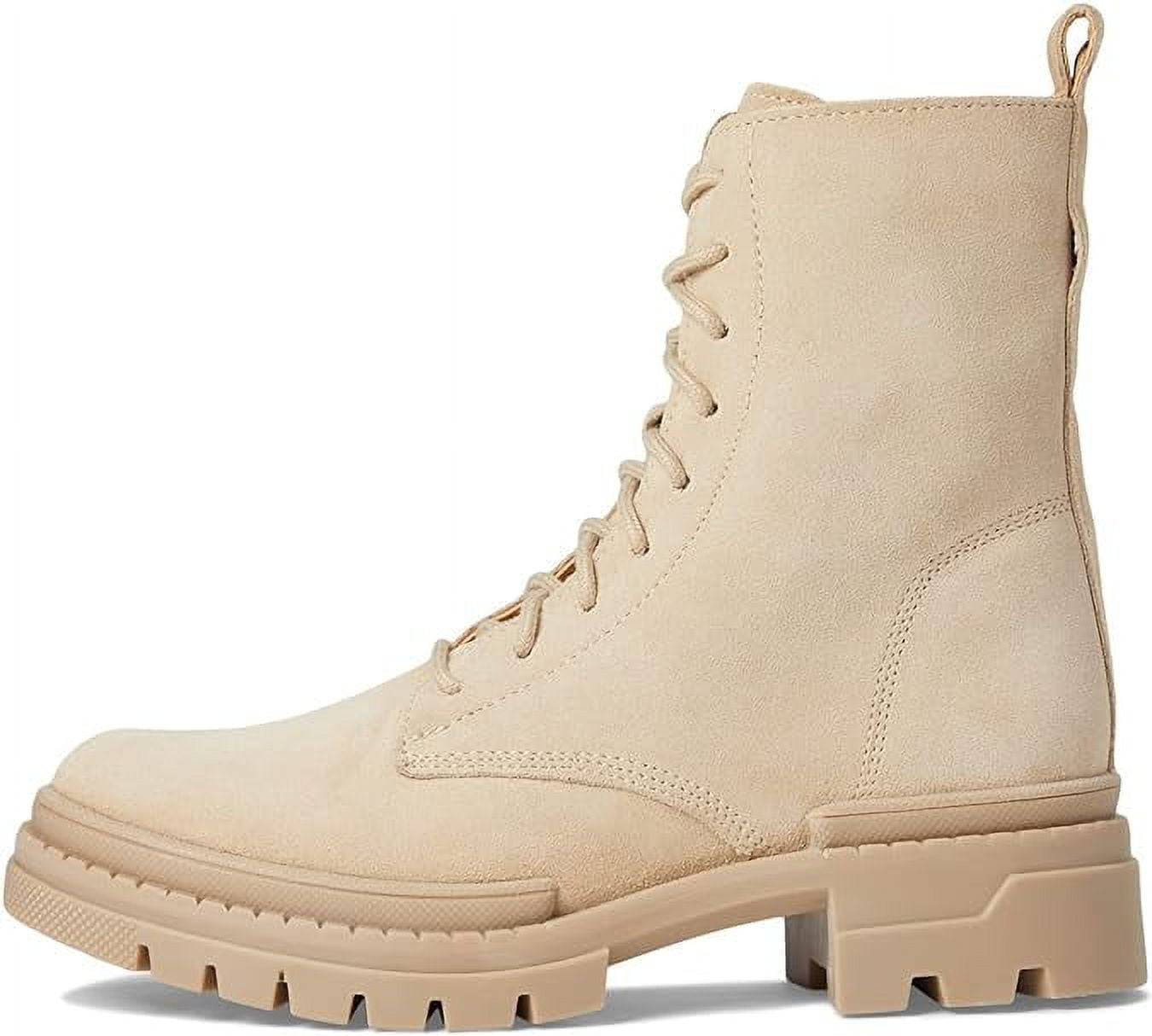 Steve Madden Jamisyn Sand Suede Fashion Lace Up Ankle Chunky Combat ...