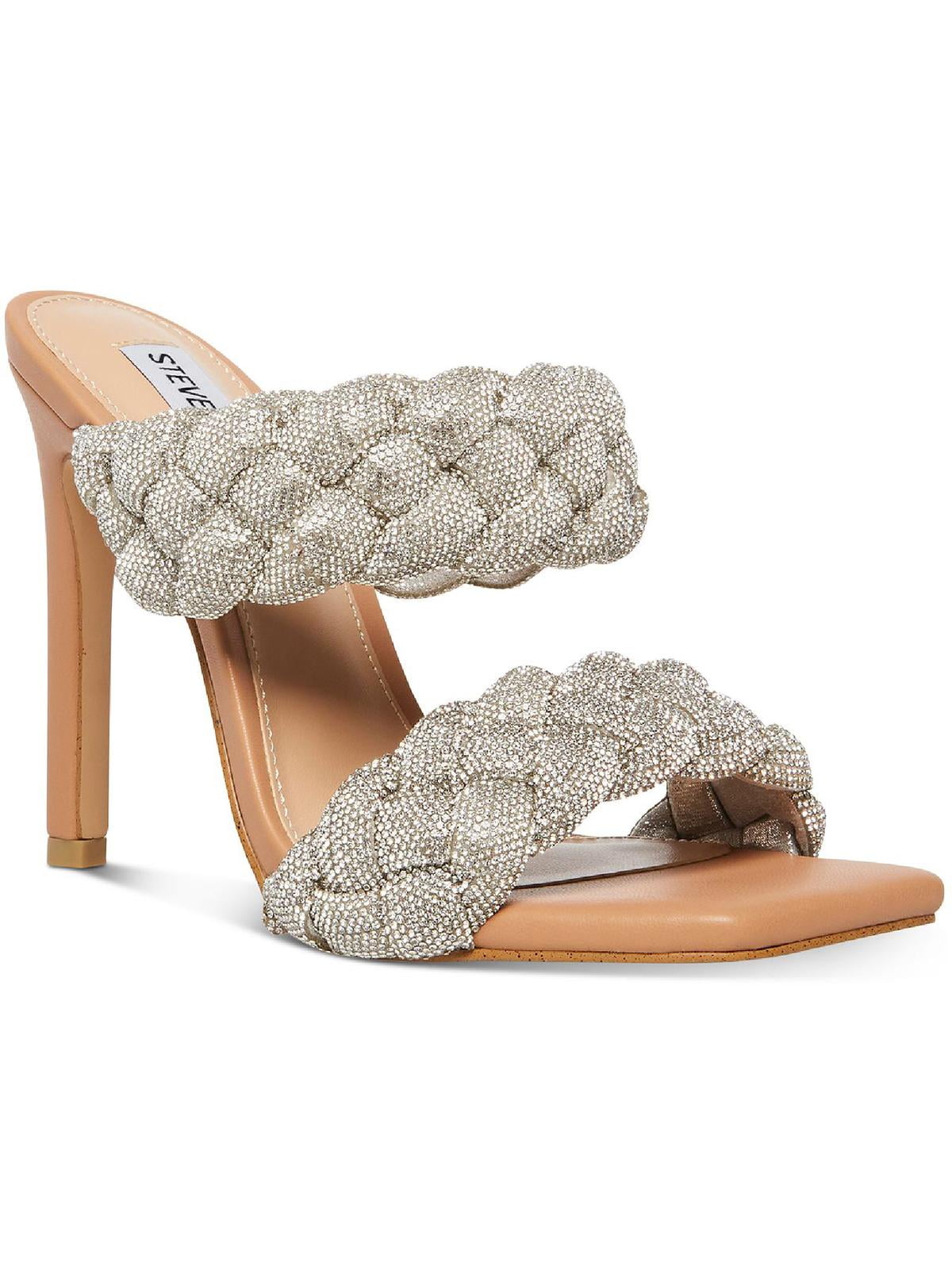 Steve Madden Kenley Women's Vegan Leather Braided Slip On Mule Heeled ...