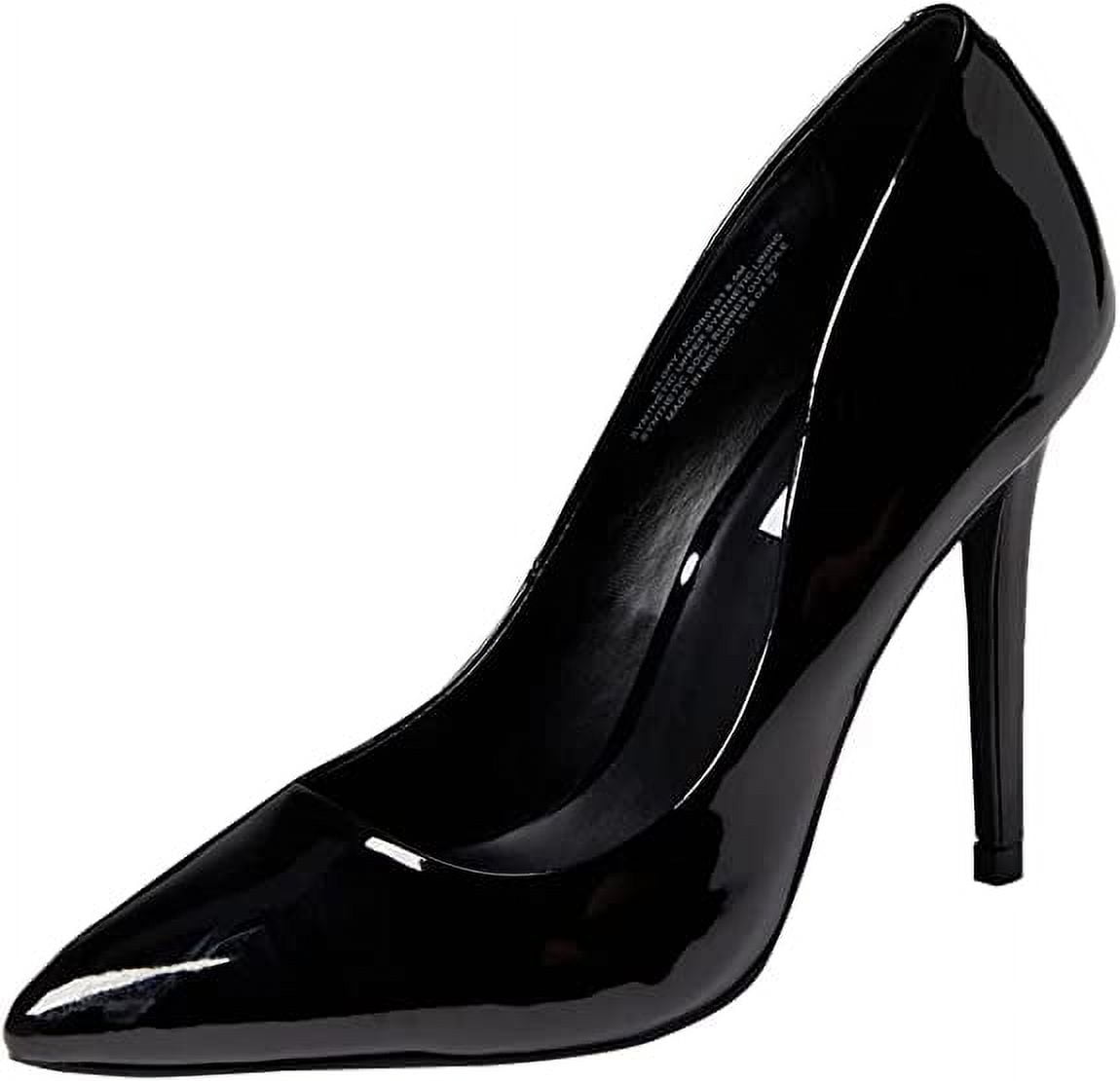 Steve Madden Klory Black Patent Stiletto Heel Pointed Toe Slip On ...