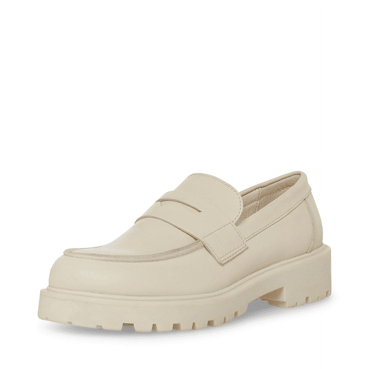 Steve Madden Lotto Bone/Bone Slip On Rounded Toe Chunky Heel Fashion ...