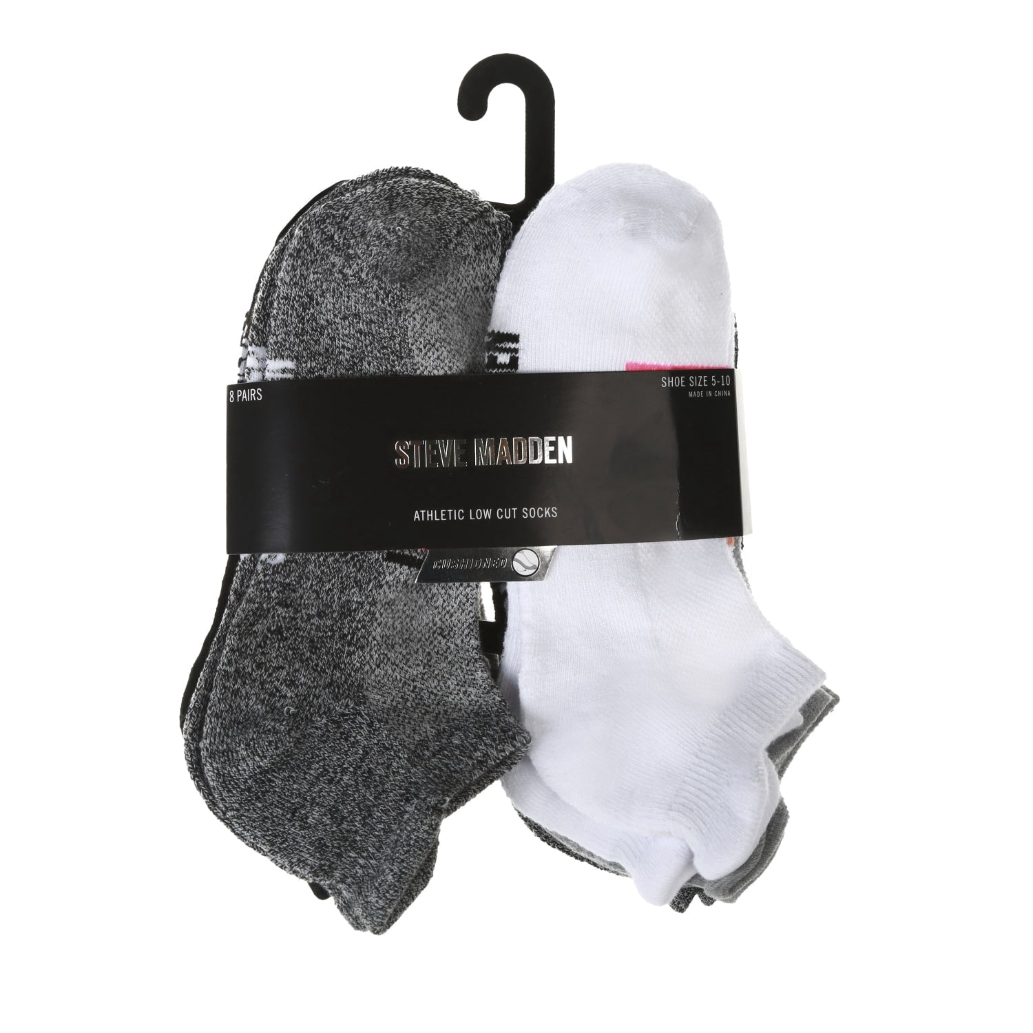 Steve Madden Low-Cut Athletic Cozy Ankle Socks for Women, 8-Pack ...