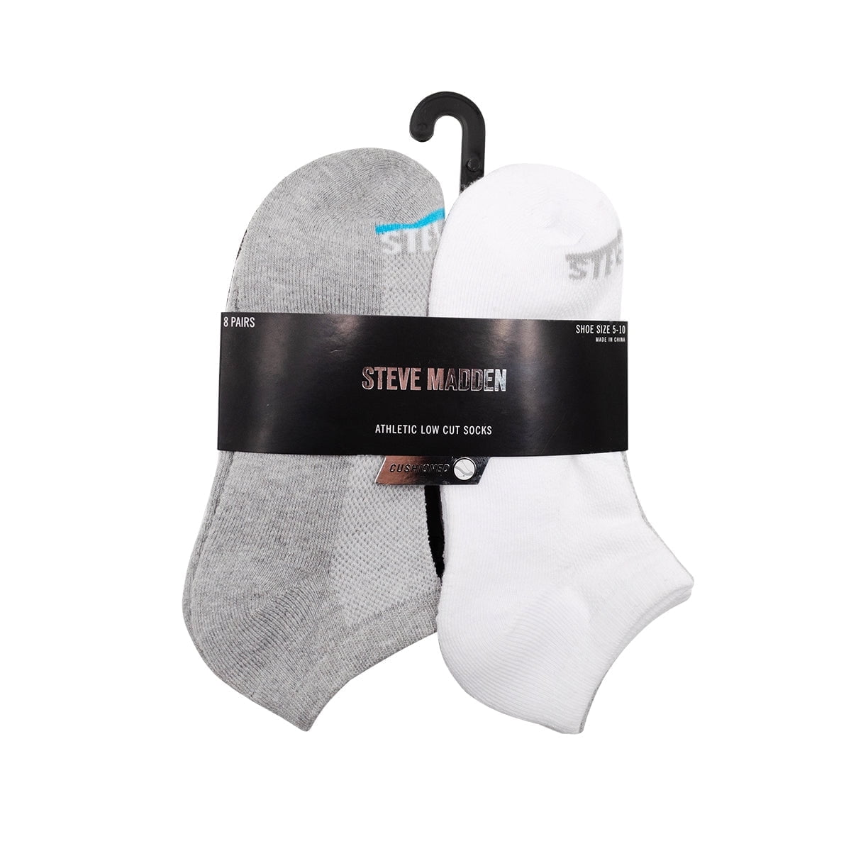 Steve Madden Low-Cut Athletic Cozy Ankle Socks for Women, 8-Pack ...