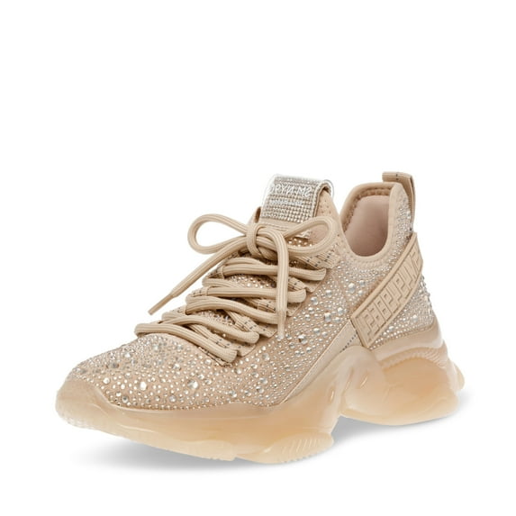 Steve Madden Maxima Blush Multi Rhinestone Lace Up Mid Top Boyfriend ...