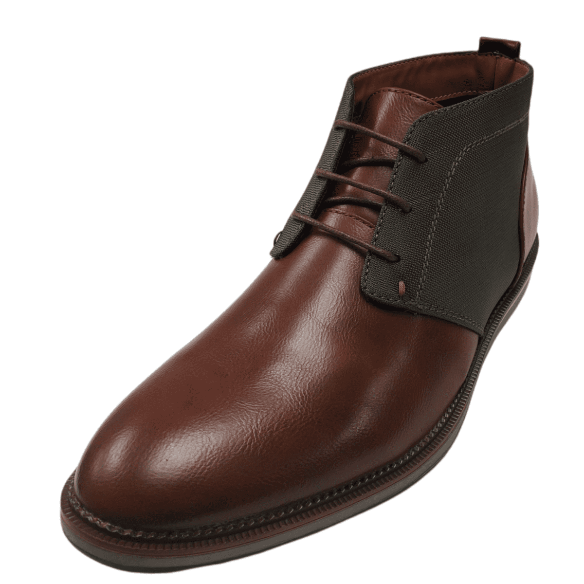 Steve Madden Men's Hinton Mixed-Media Chukka Boots Cognac 11M - Walmart.com