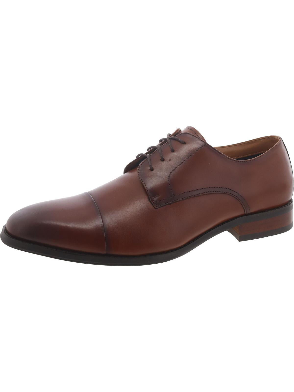 Steve Madden Mens Plot Leather Lace-Up Derby Shoes - Walmart.com