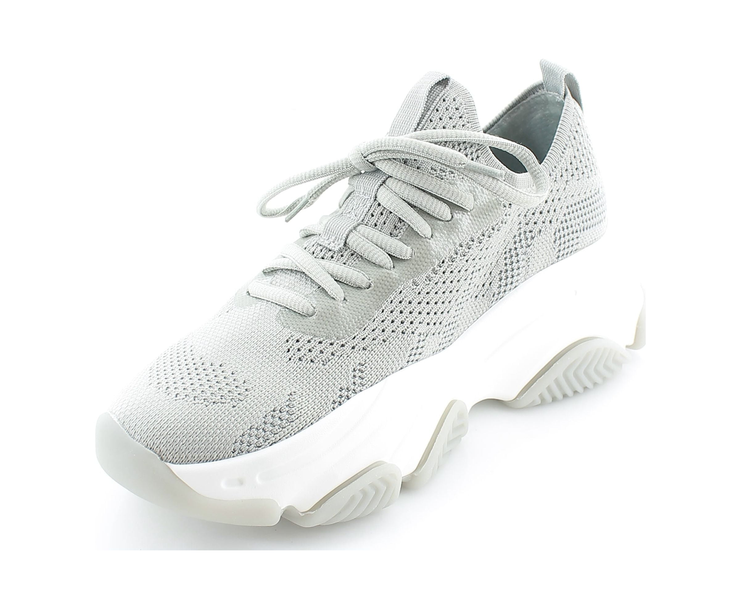 Steve Madden Pike Grey Lace Up Stretchy Mesh Upper Lace Up Low Top ...