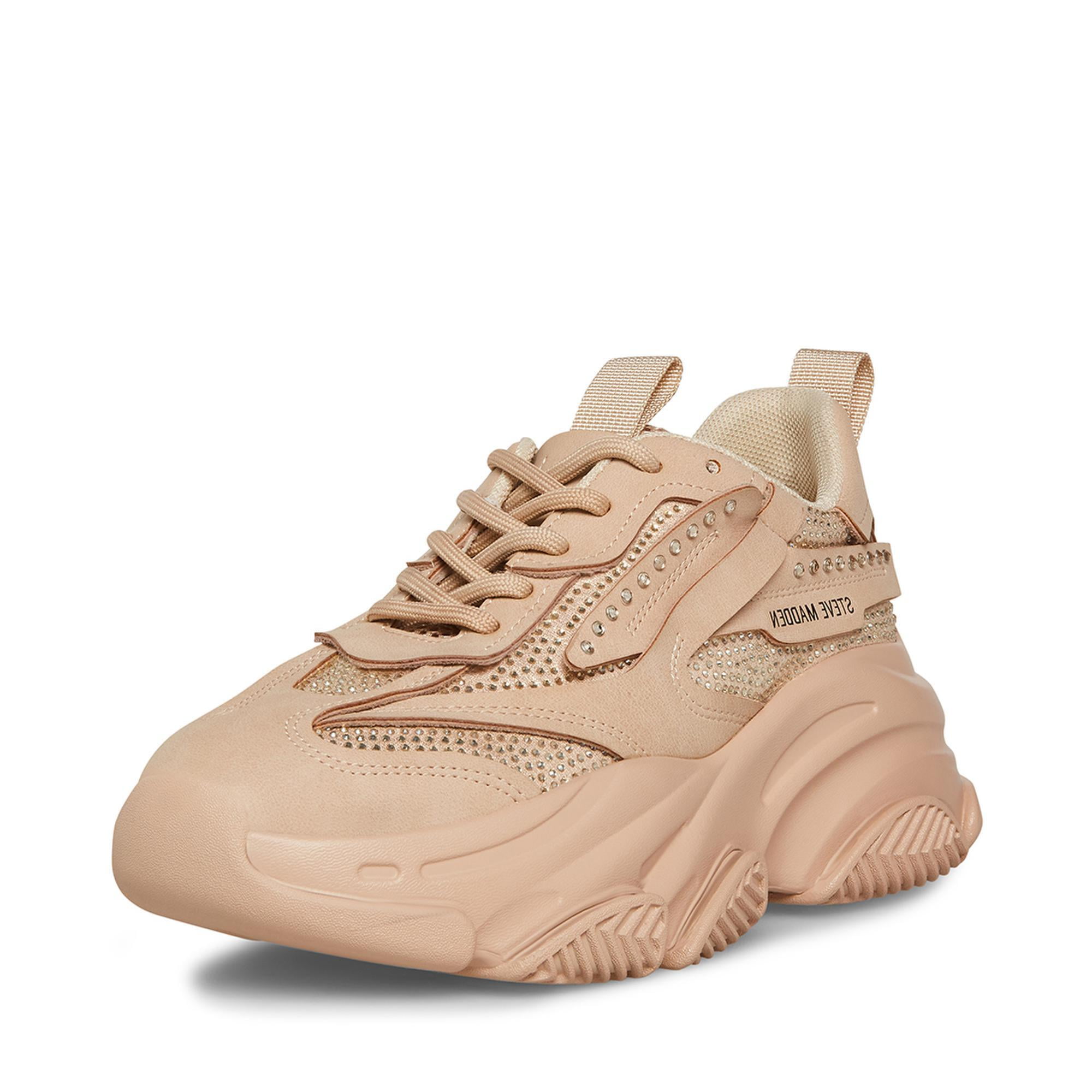 Steve Madden Possession Blush Lace Up Boyfriend Chunky Platform ...