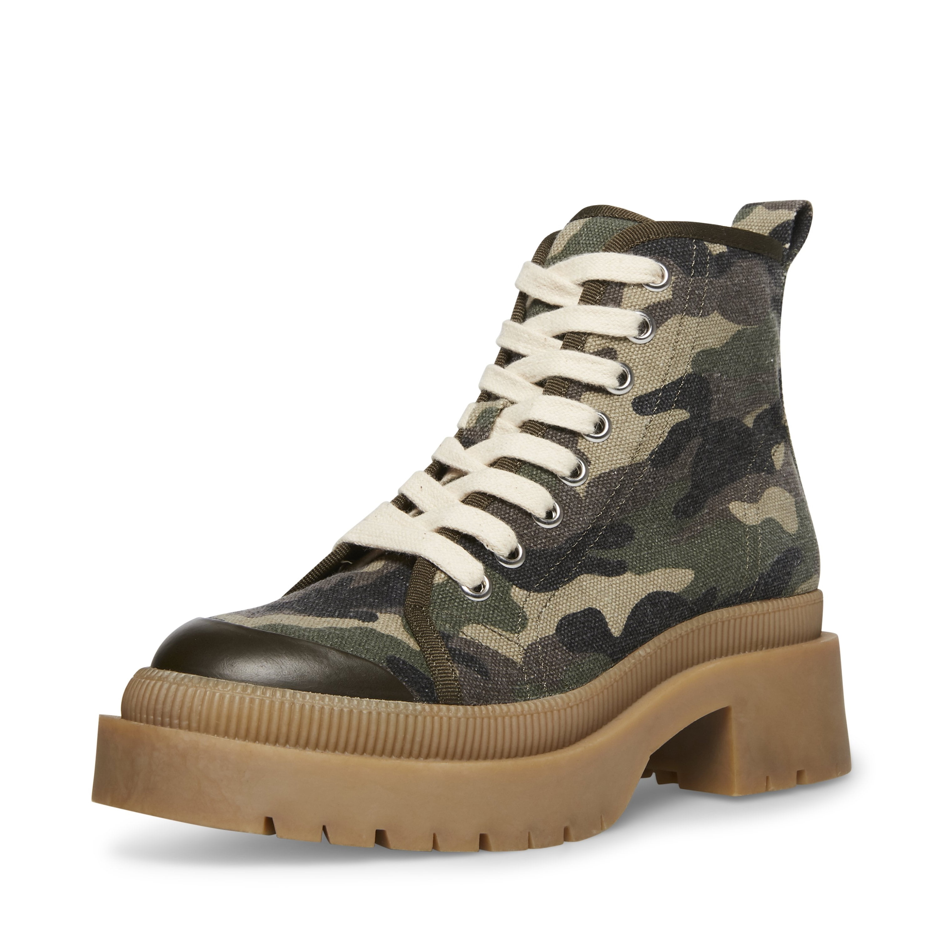 Steve Madden Sabri Lace-Up Chunky Heeled Platform Combat Ankle Boots ...