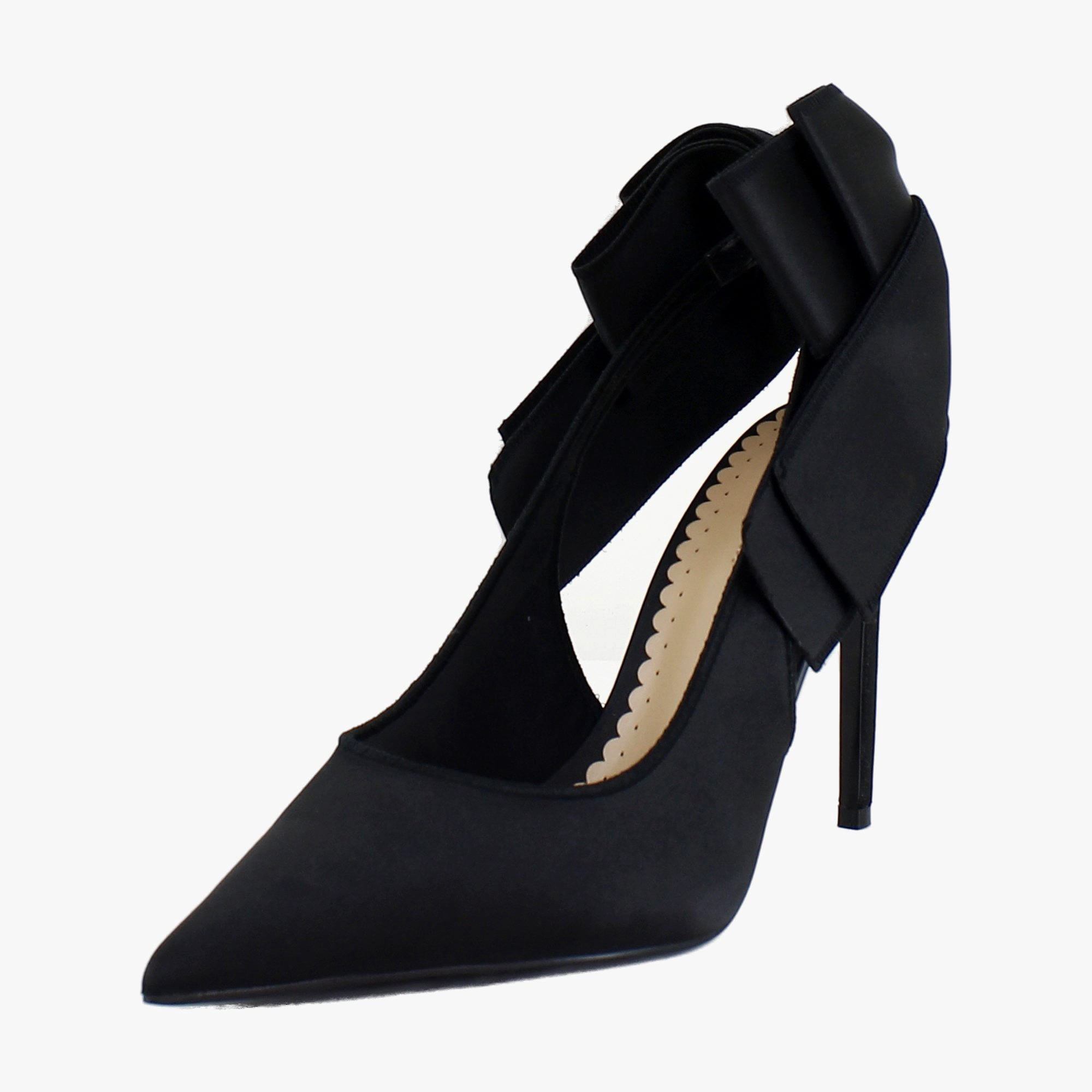 Steve Madden Teacup Women's Heels Black Satin Size 9.5 M - Walmart.com
