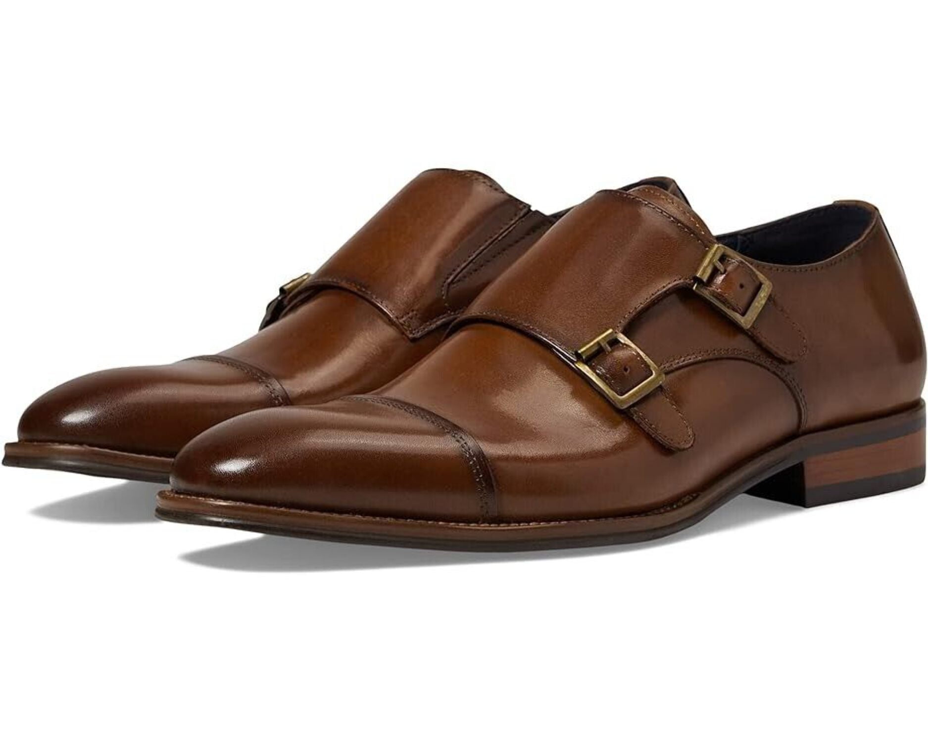 Steve Madden Teon Oxford Men US 7 Tan Leather Slip On Cap Toe Dress ...