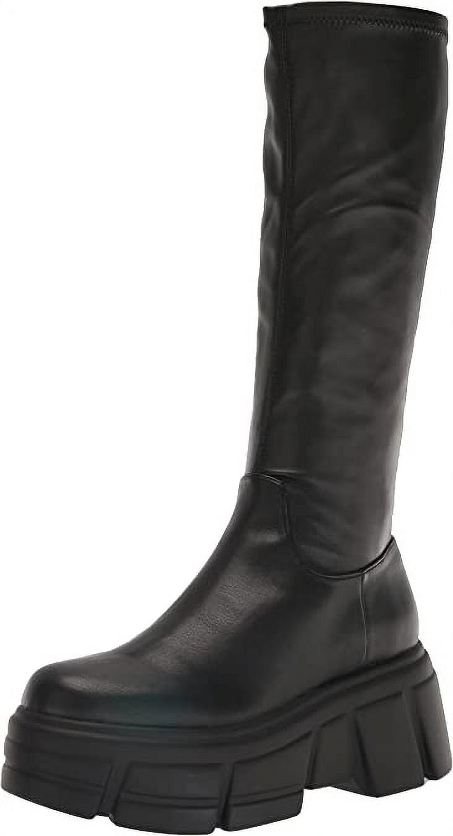 Steve Madden Tero Knee-High Boots, Black, Size 8, Side Zipper, Round ...
