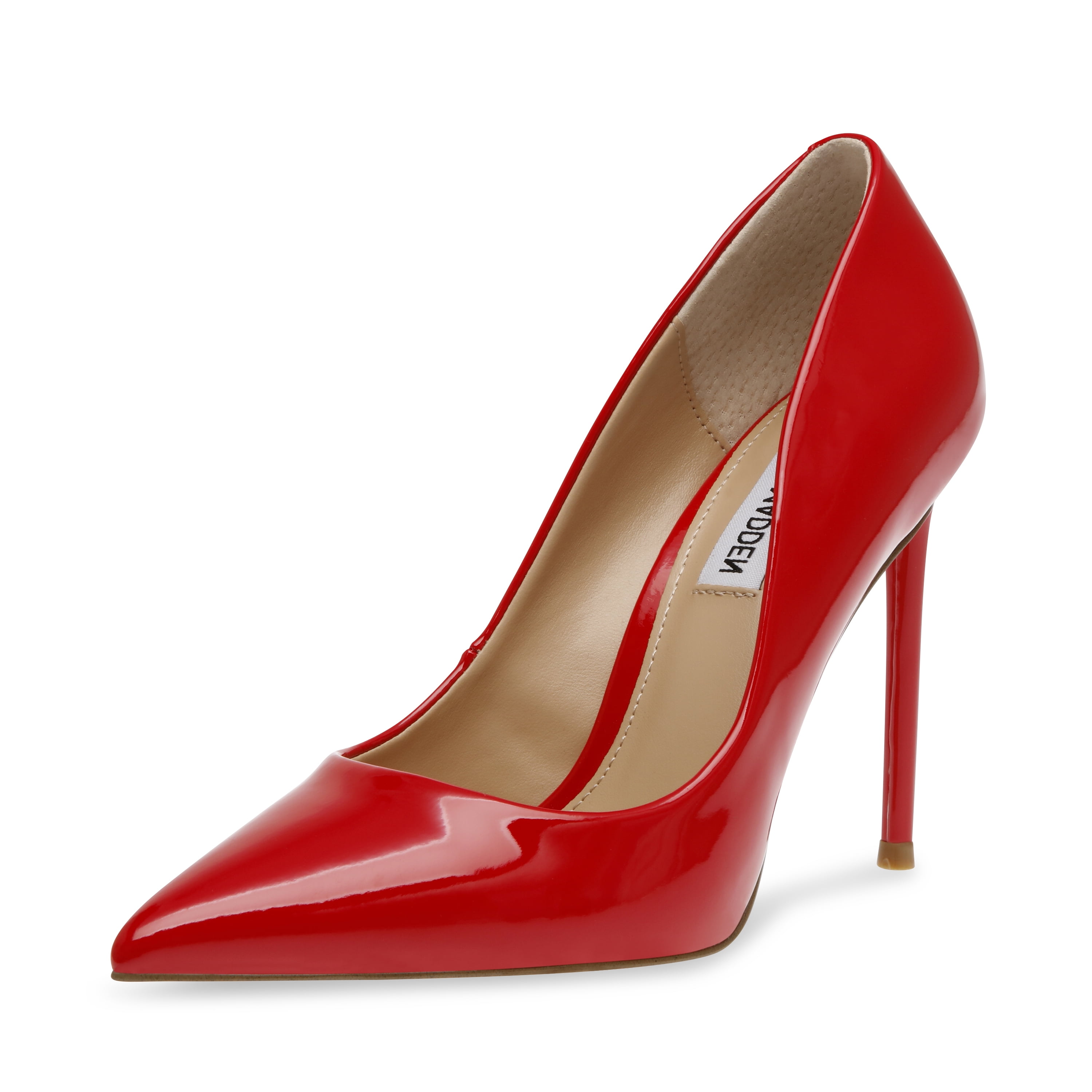 Steve Madden Vala Bright Red Patent Fashion High Heel Pointed Toe ...