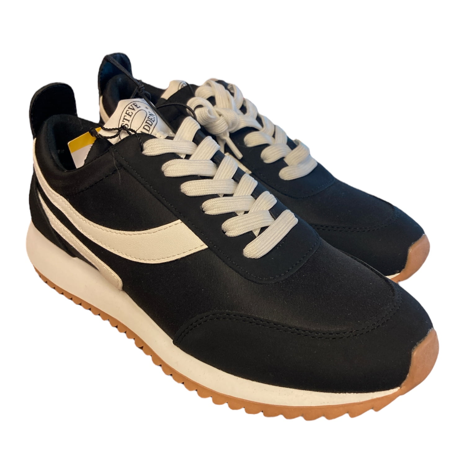 Steve Madden Women's Denney Lace Up Flatform Wedge Sneaker (Black Multi, 8) - Walmart.com