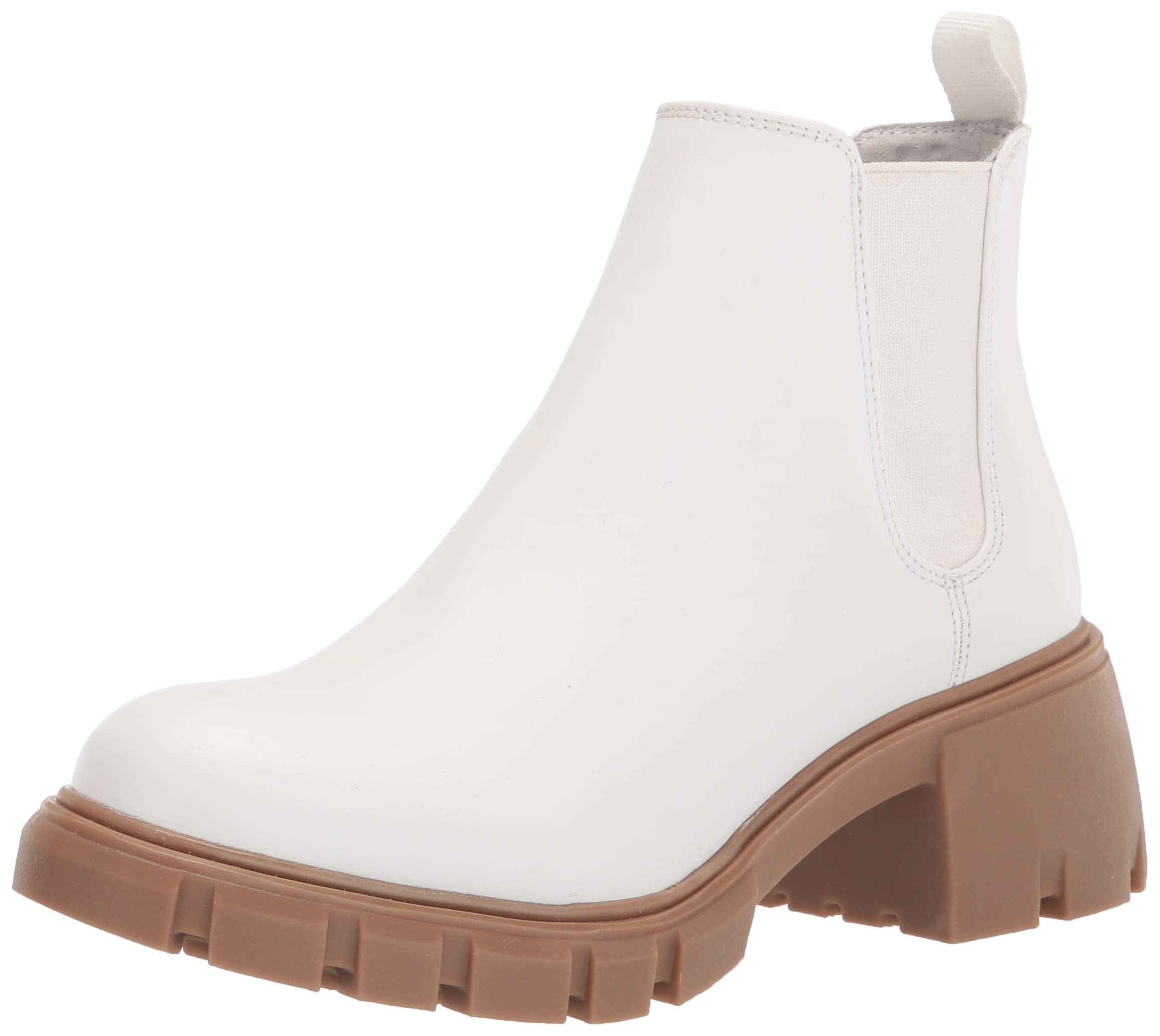 Steve Madden Women's HOWLER Ankle Boot, White/Tan, 6 - Walmart.com