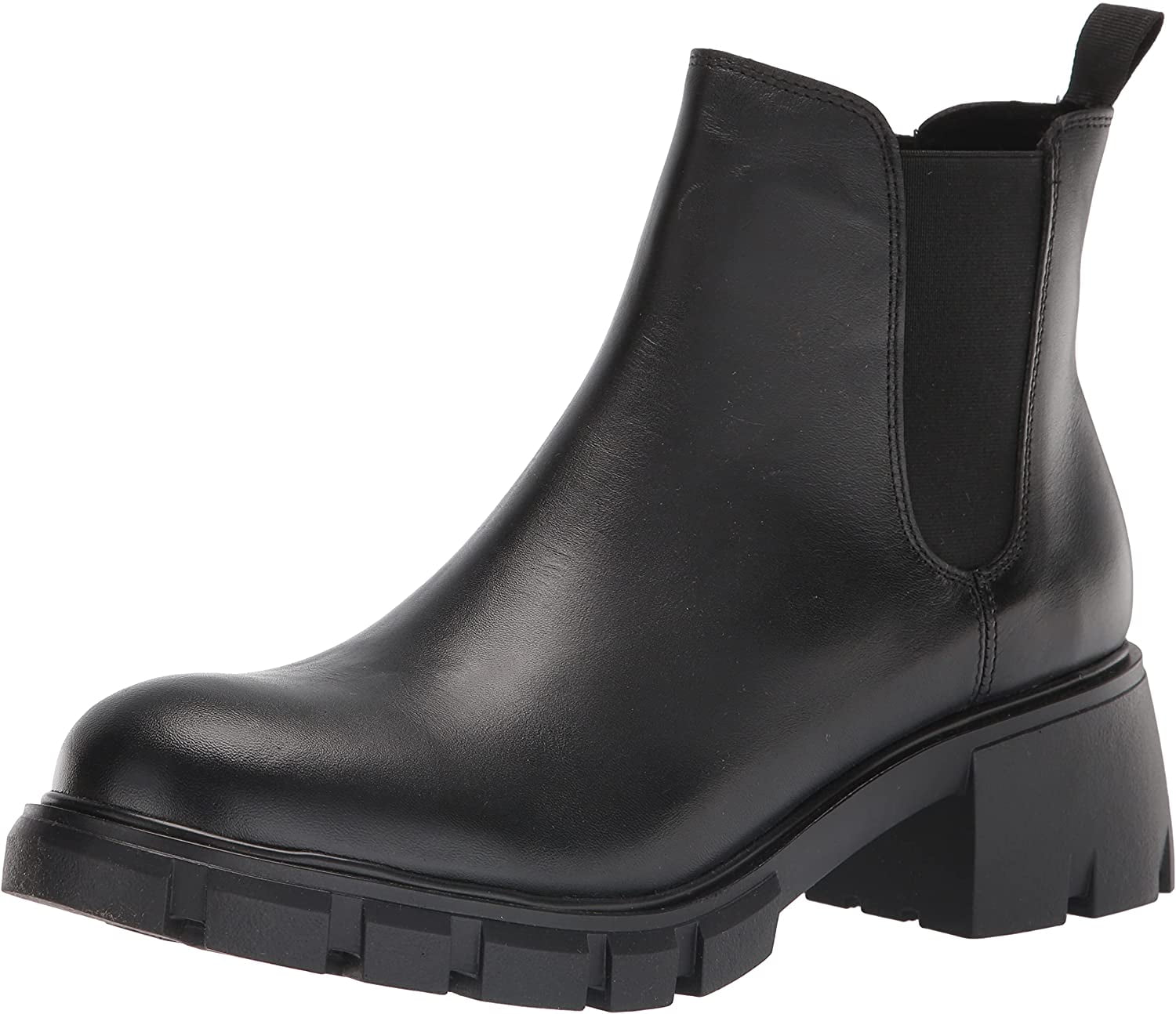 Steve Madden Women's Howler Block Heel Platform Ankle Boots Black ...