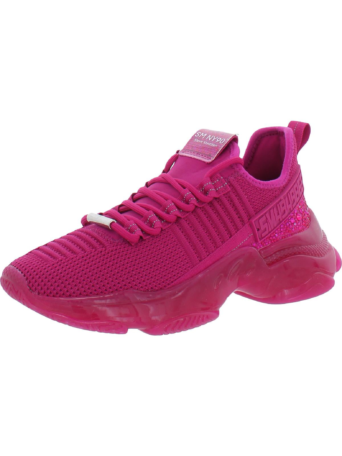 Steve Madden Women's Maxima Knit Rhinestone Fashion Sneaker - Walmart.com