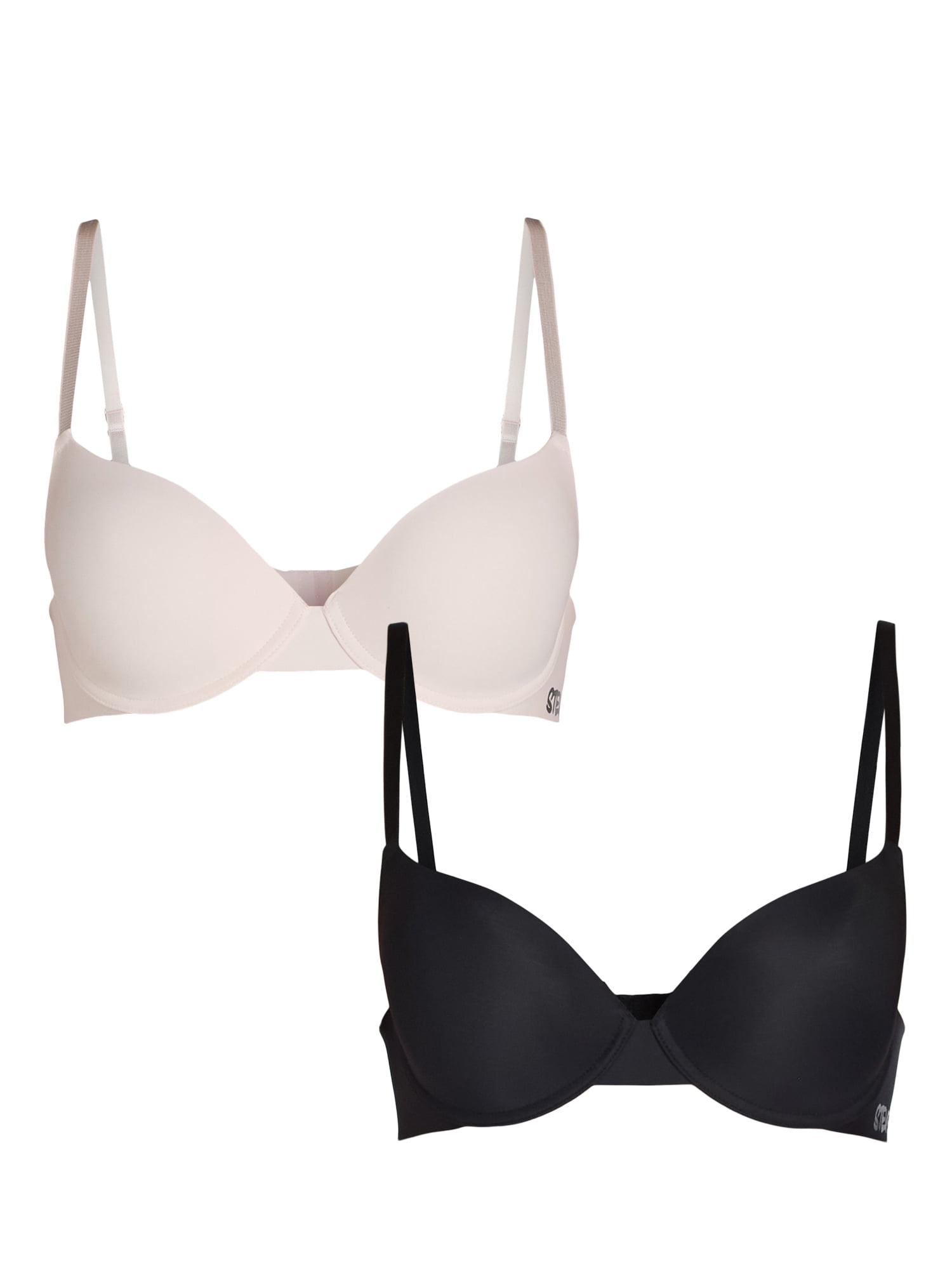 Steve Madden Women's Microfiber T-Shirt Bra, 2-Pack, Sizes 34B-38C ...