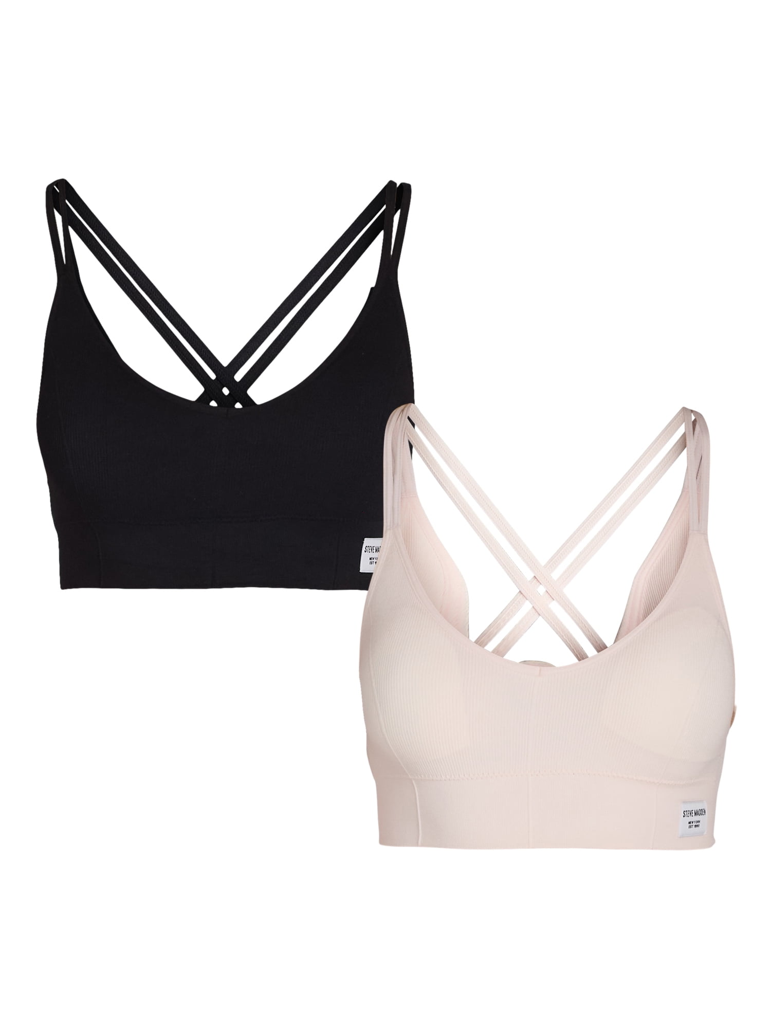 Steve Madden women's Seamless Longline Comfort Bra 2-Pack - Walmart.com