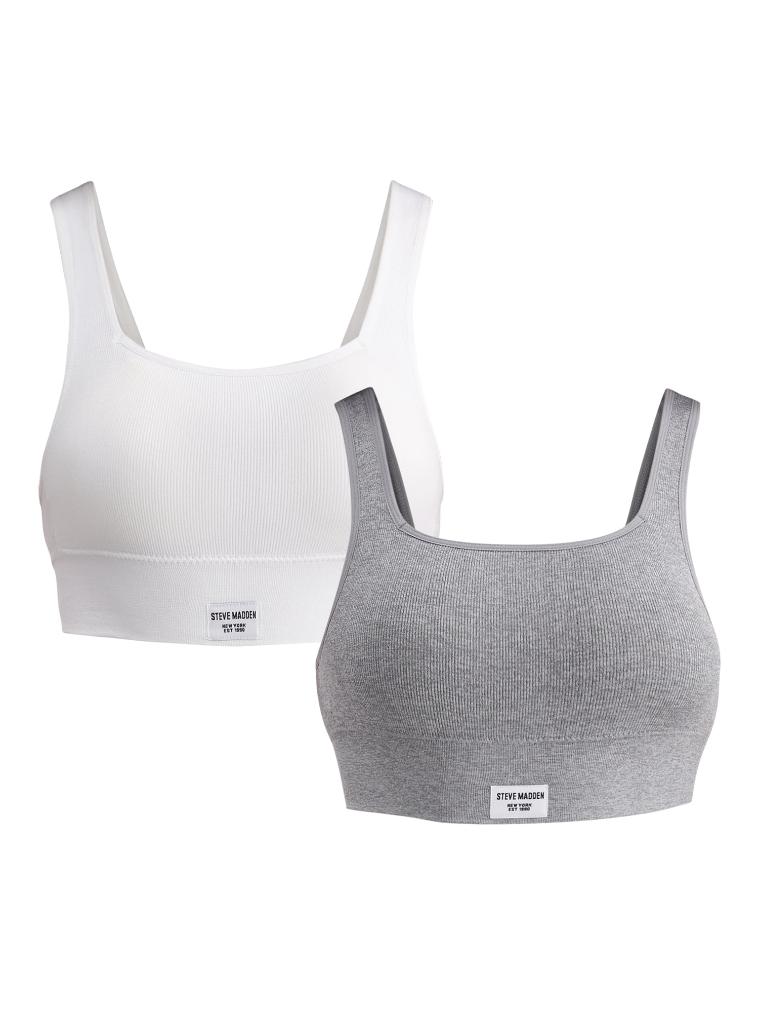 Steve Madden Women's Seamless Longline Comfort Bra, 2-Pack, Sizes S-XL ...