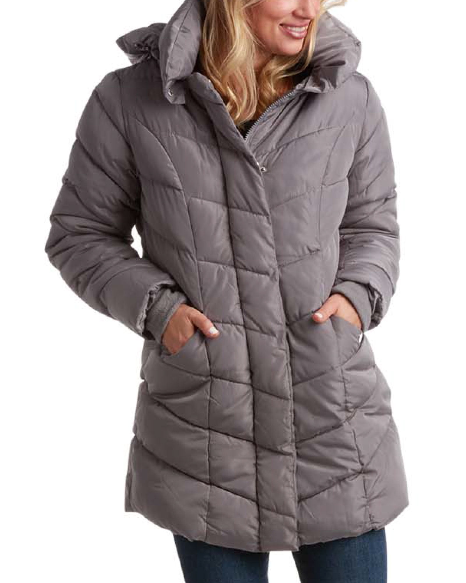 Steve Madden Women’s Winter Jacket – Insulated Weather Resistant Quilted Mid-Length Puffer Parka ...