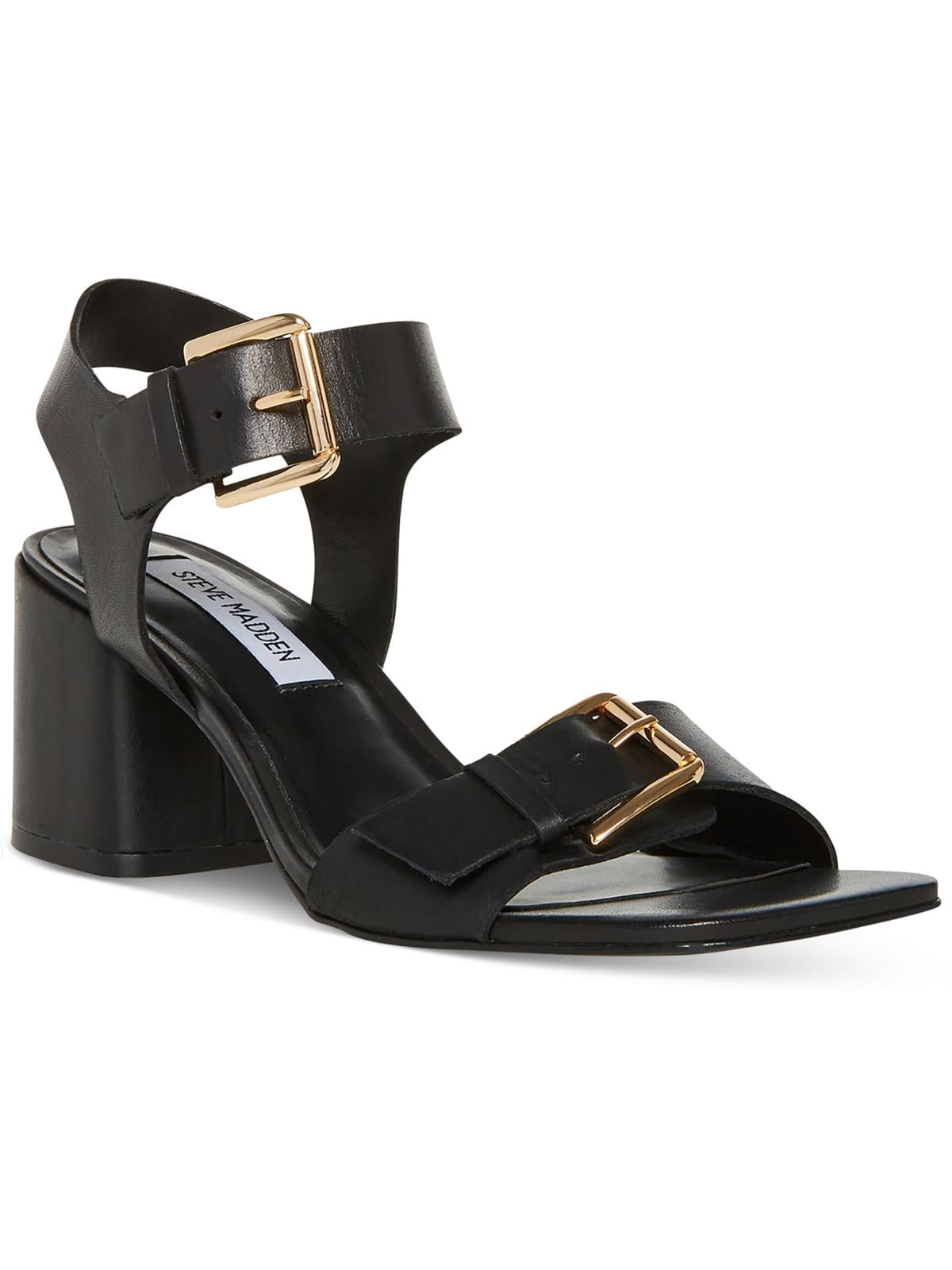 Steve Madden Womens ADALENA Leather Block Heel Pumps - Walmart.com