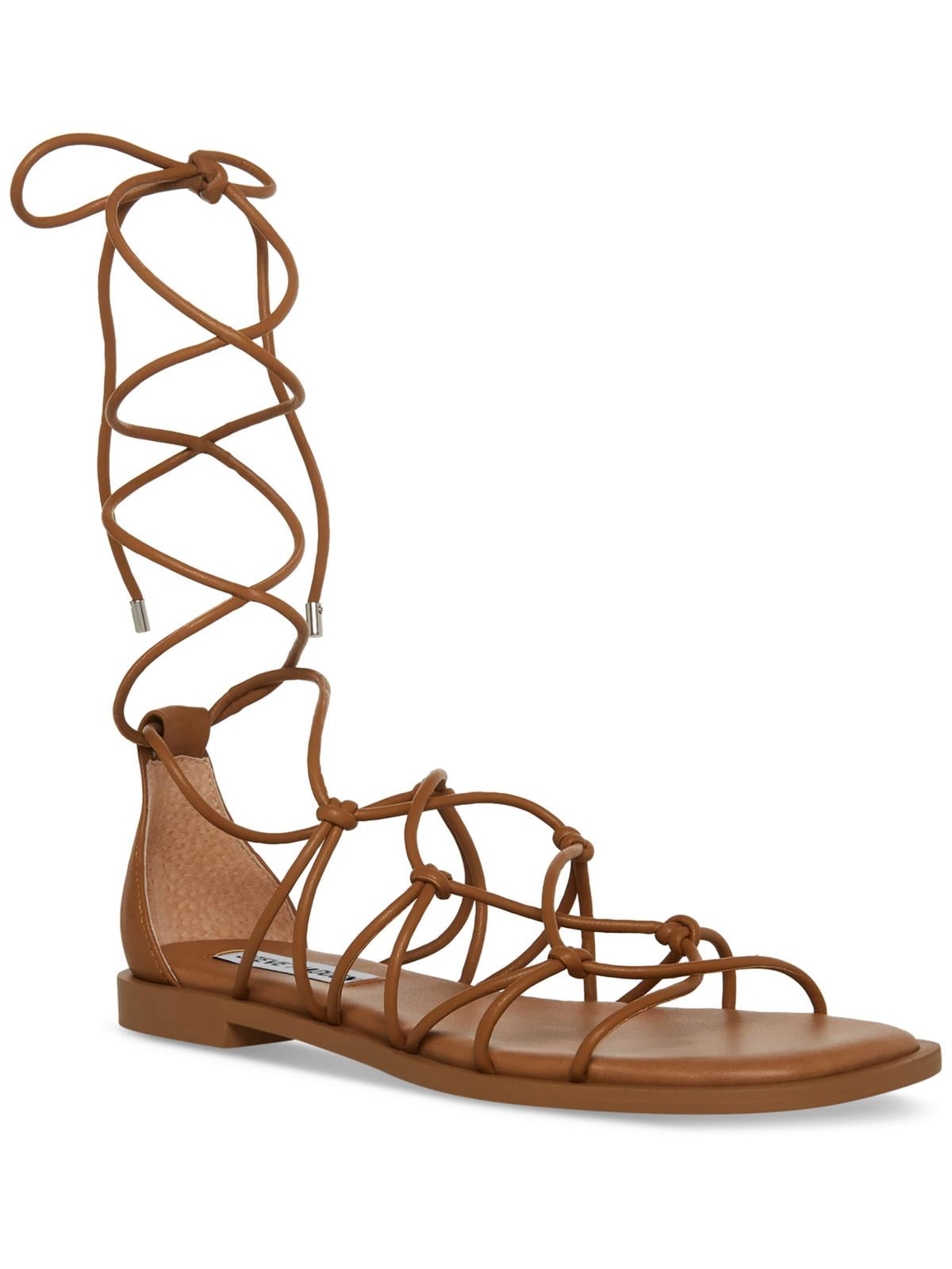 Steve Madden Womens AINSLEY Warm Solid Strappy Sandals - Walmart.com