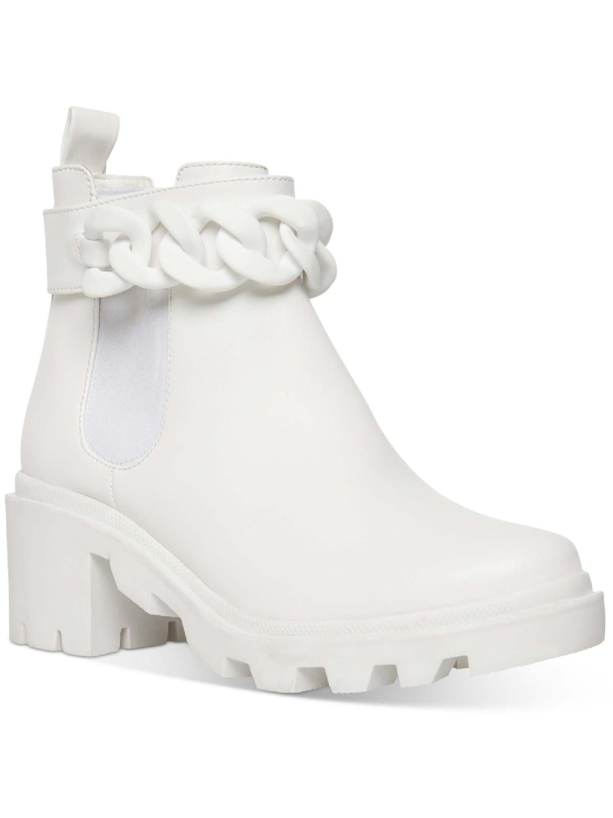 Steve Madden Womens Amulet Faux Leather Block Heel Ankle Boots ...