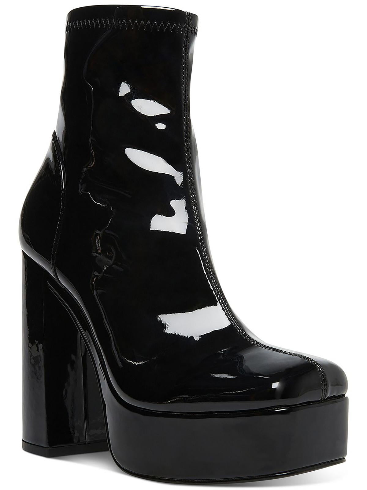Steve Madden Womens Bianca Patent Platform Ankle Boots - Walmart.com