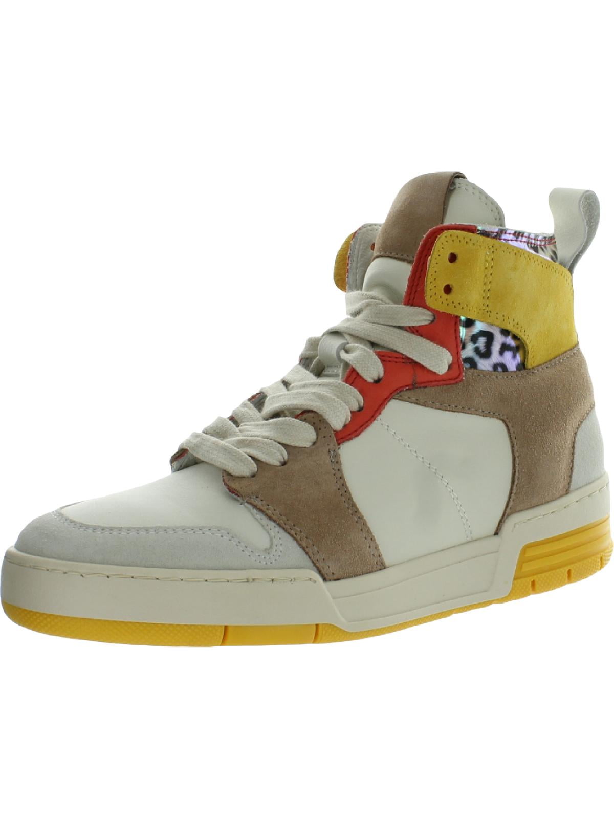 Steve Madden Womens Bizzy Leather High Top Athletic and Training Shoes ...