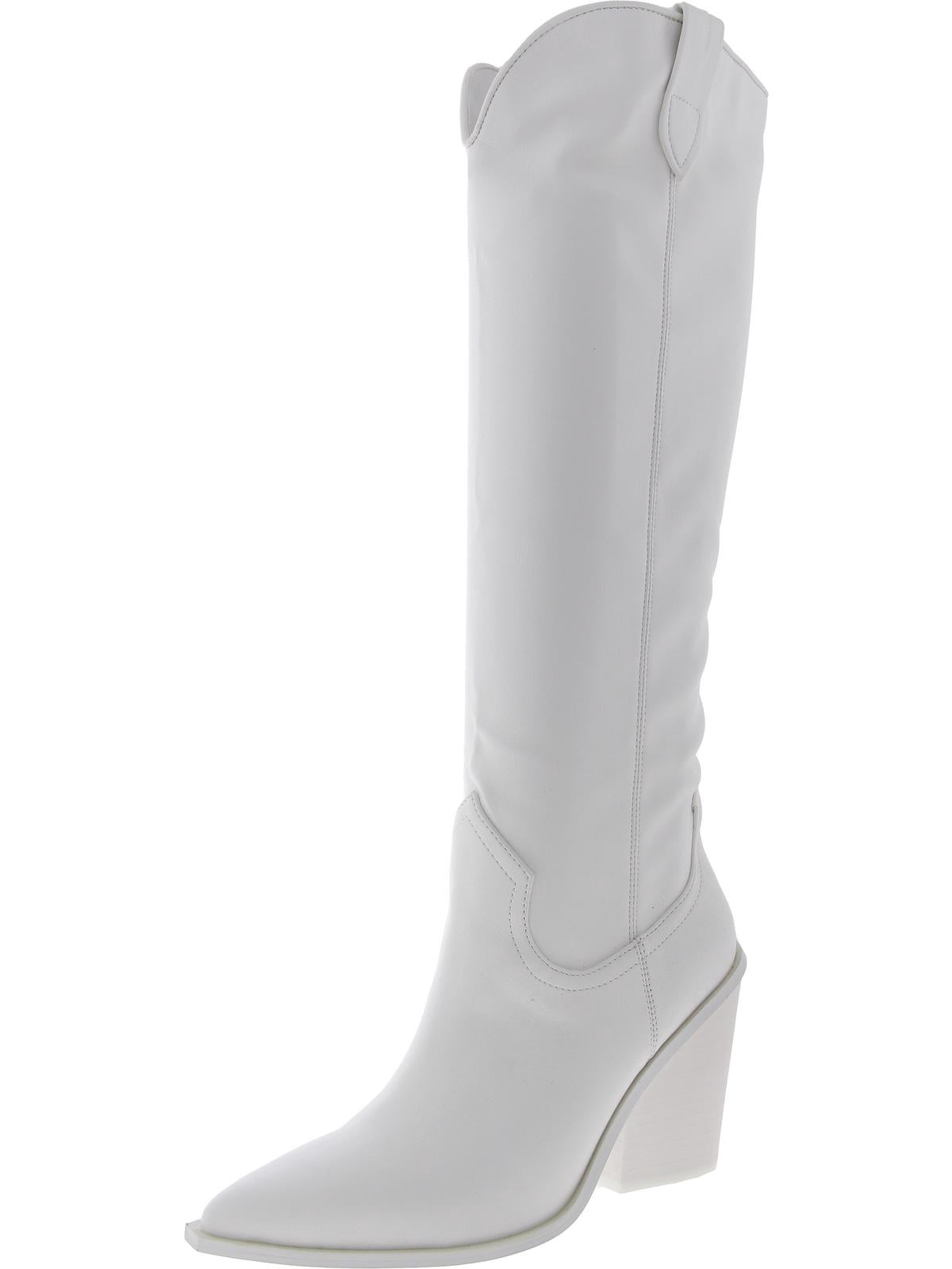 Steve Madden Womens Bronco Faux Leather Pointed Toe Knee-High Boots ...