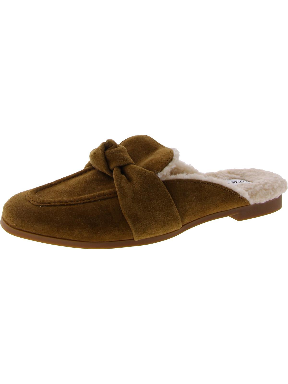 Steve Madden Womens Chart F Suede Faux Fur Lined Slide Slippers ...