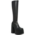 Steve Madden Womens Cray Faux leather Block Heel Knee-High Boots ...