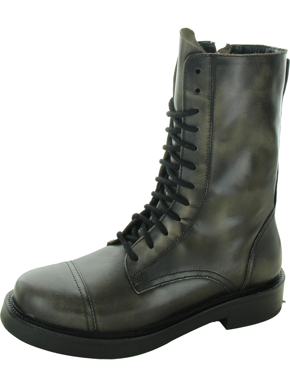 Steve Madden Womens DAWSYN Leather Platforms Combat & Lace-Up Boots ...