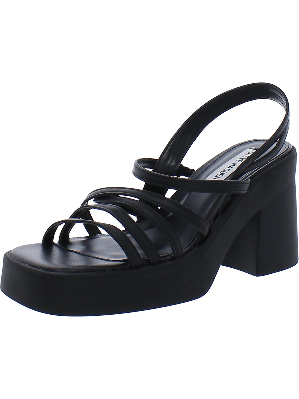 Steve Madden Womens Kalani Leather Strappy Platform Sandals - Walmart.com