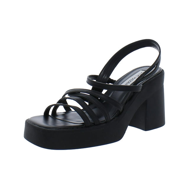 Steve Madden Womens Kalani Leather Strappy Platform Sandals - Walmart.com