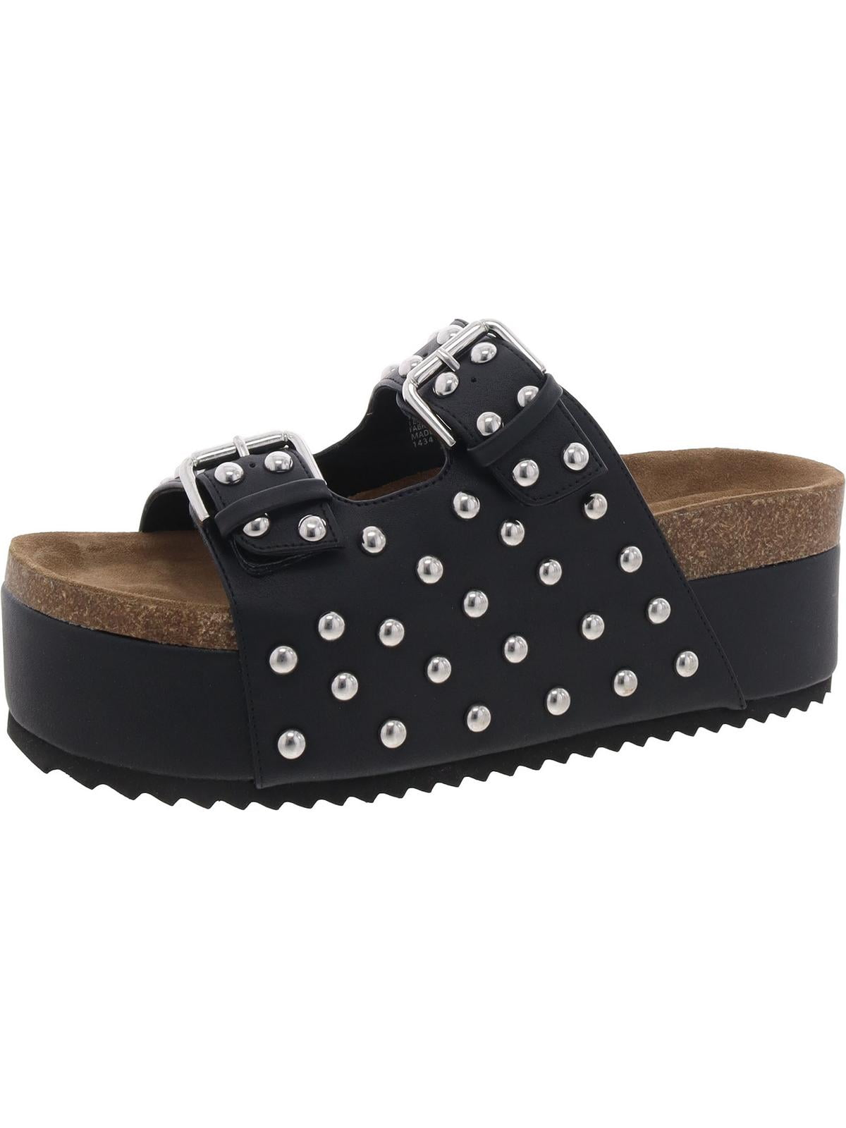Steve Madden Womens Kali-S Studded Platform Slide Sandals - Walmart.com
