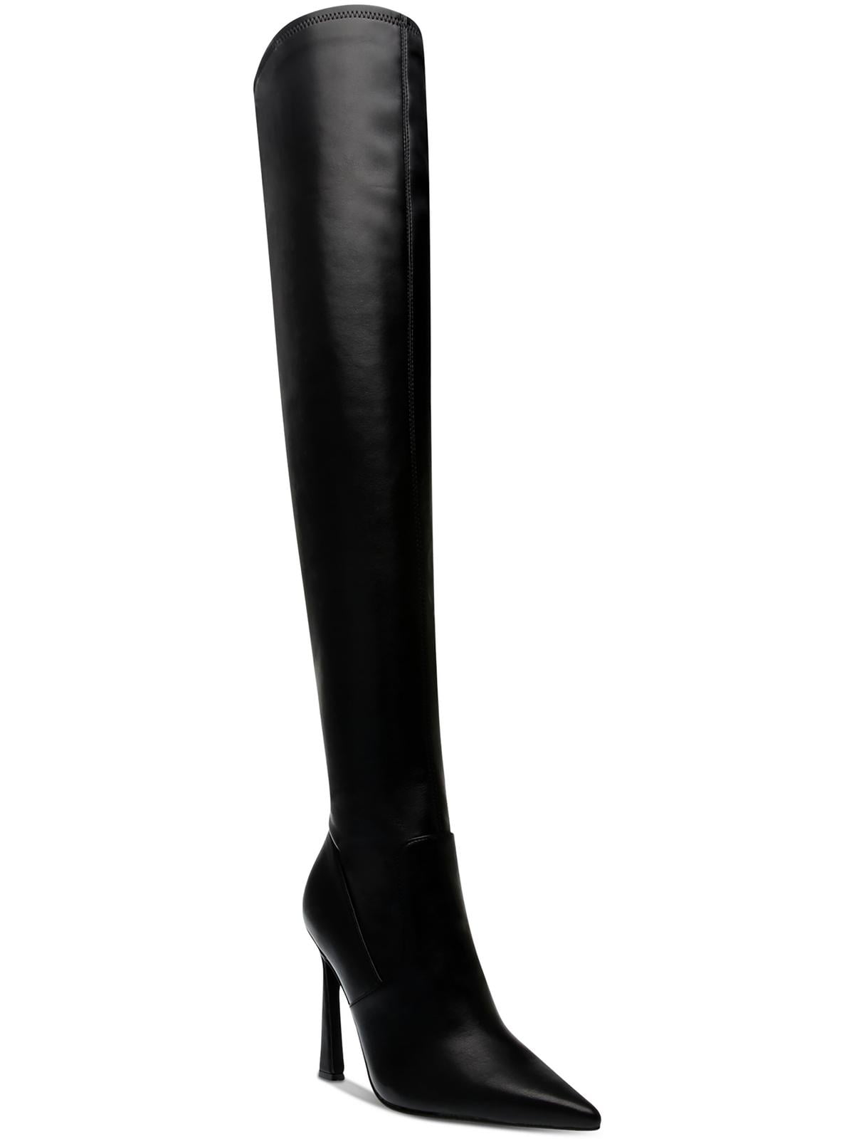 Steve Madden Womens Laddy Faux Leather Pointed Toe Over-The-Knee Boots ...