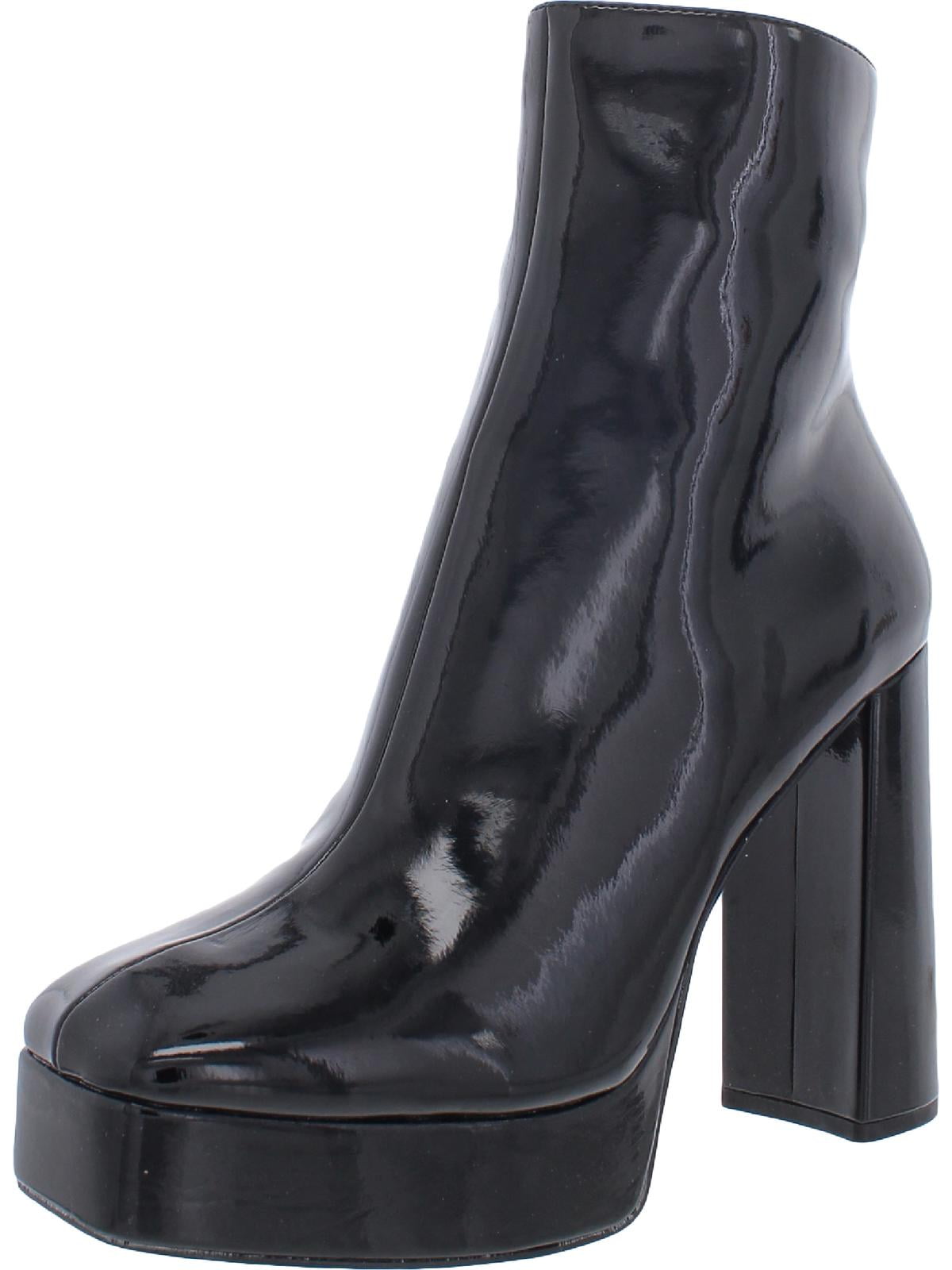Steve Madden Womens Luisina Patent Square Toe Mid-Calf Boots - Walmart.com