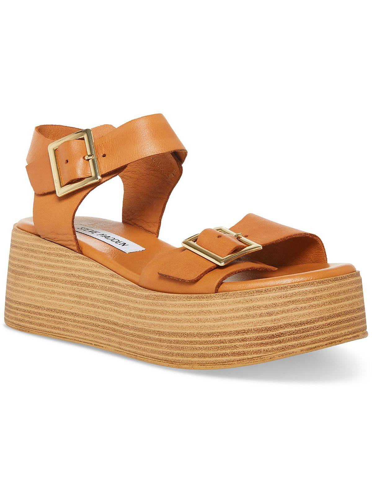 Steve Madden Womens Marka Buckle Ankle Strap Platform Sandals - Walmart.com