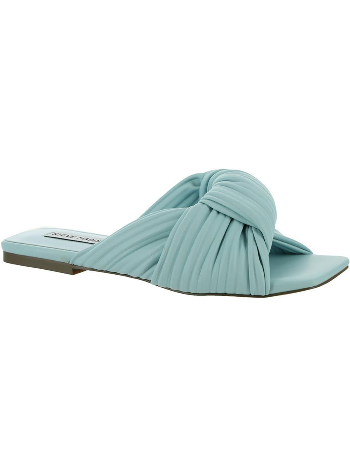 Steve Madden Womens Mentor Faux Leather Knot Front Slide Sandals ...