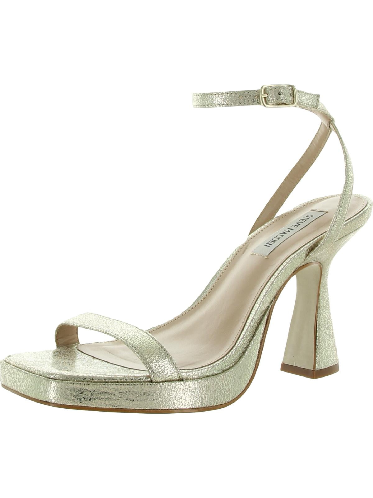 Steve Madden Womens Nicky Metallic Open Toe Pumps - Walmart.com