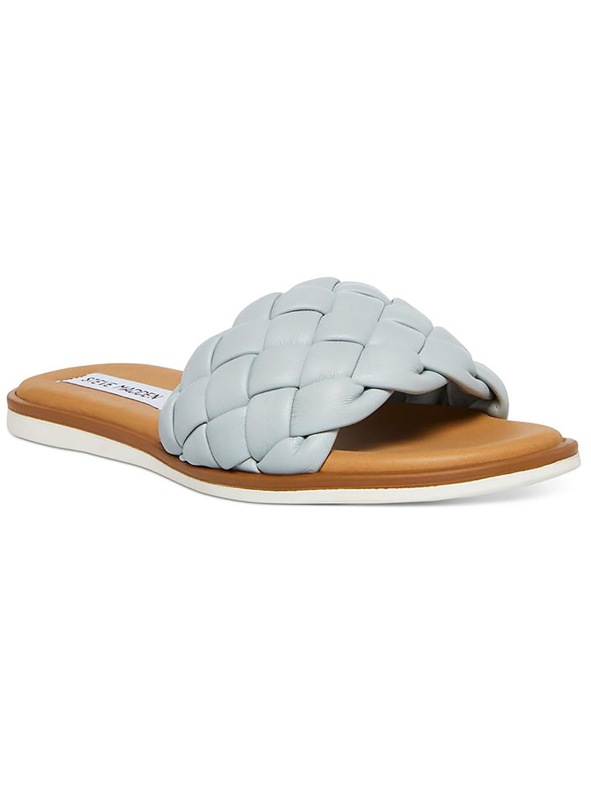 Steve Madden Womens Paislee Faux Leather Open Toe Slide Sandals ...