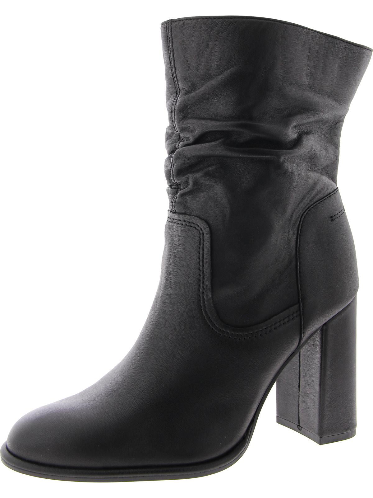Steve Madden Vector VECT01S1 Bootie Women 8 Black Leather Mid-Calf Boot ...