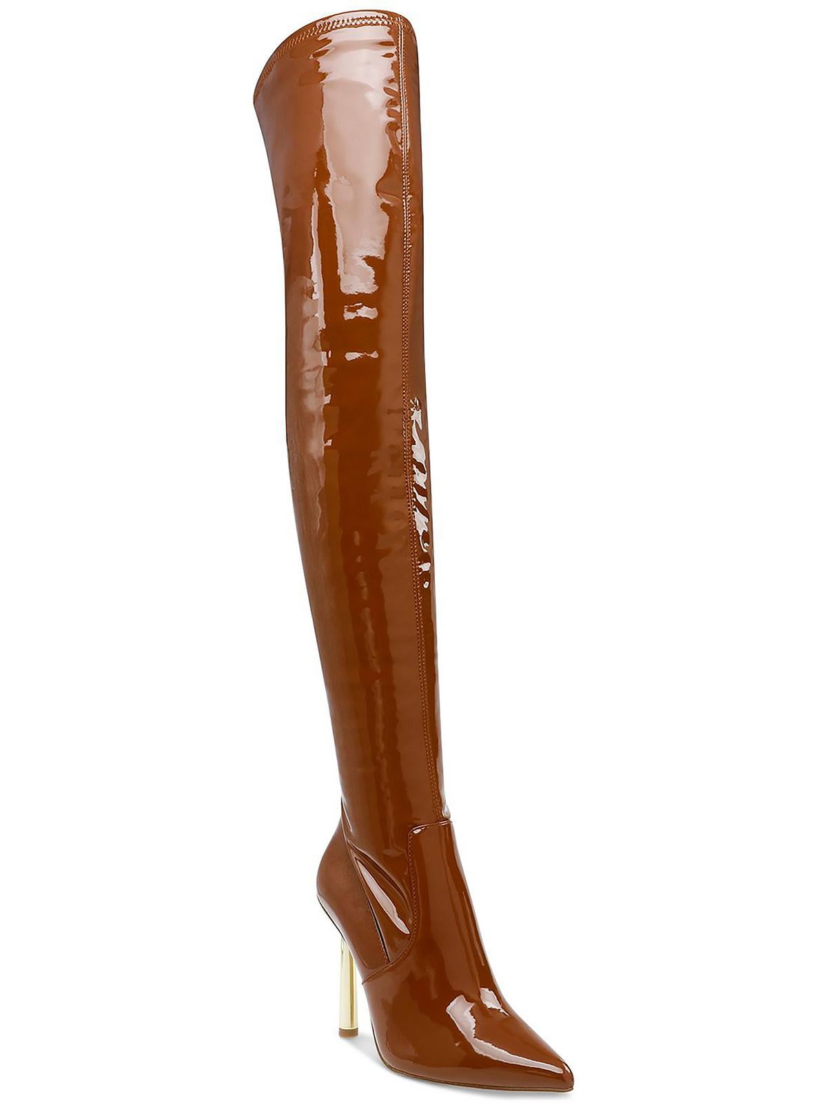 Steve Madden Womens Vivee Patent Evening Over-The-Knee Boots - Walmart.com