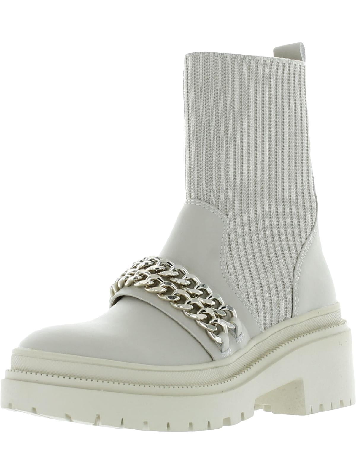 Steve Madden Womens Zyla Faux Leather Chain Mid-Calf Boots - Walmart.com