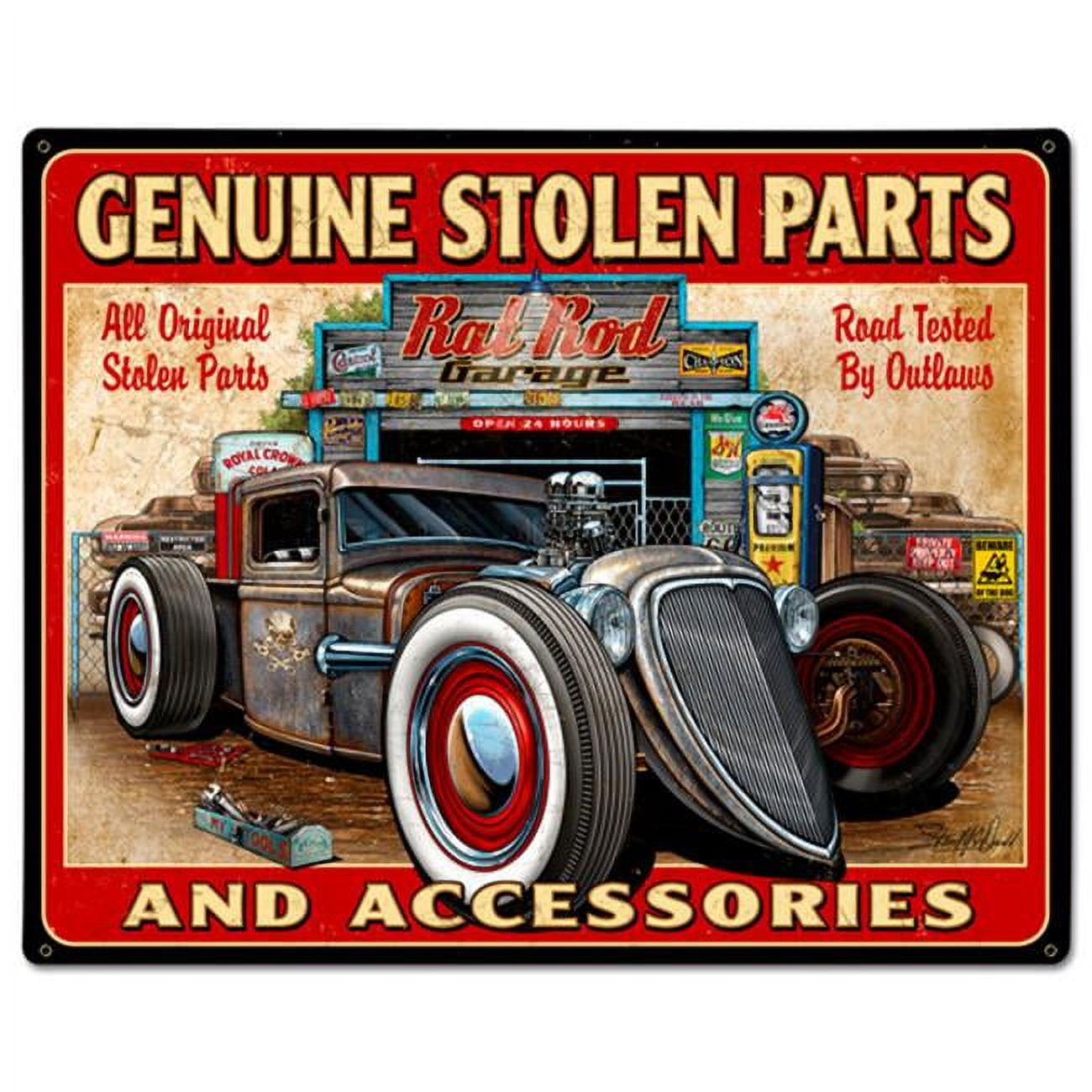 Steve McDonald 30 x 24 in. Genuine Stolen Parts Plasma Metal Sign ...