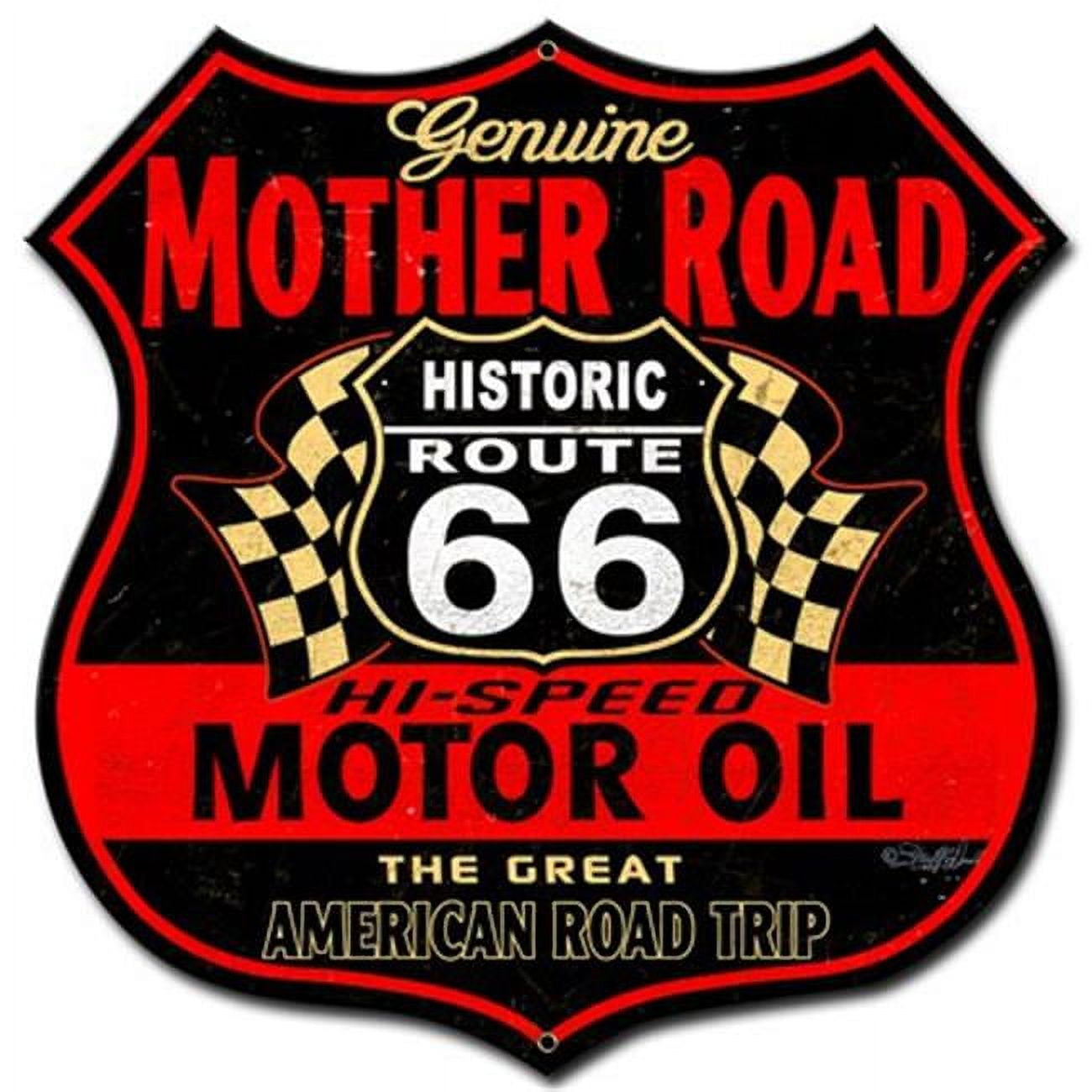 Steve McDonald SM436 18 x 18 in. Route 66 The Mother Road Plasma Metal ...